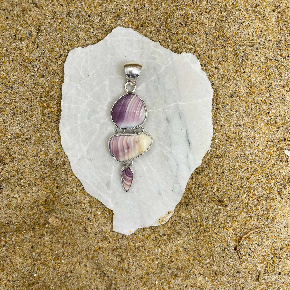 Beach Treasures Wampum Pendant | BT☆Sterling® | Duck NC – BEACH TREASURES