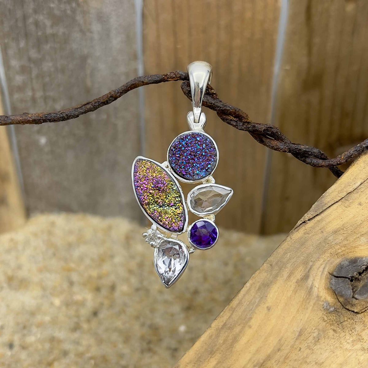 Artisan Druzy Quartz Pendant – BEACH TREASURES