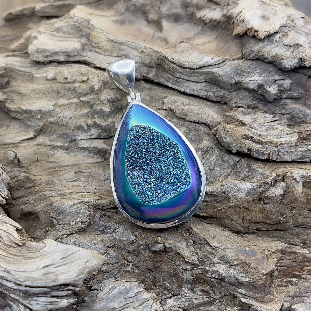 Large Druzy Geode Pendant – BEACH TREASURES